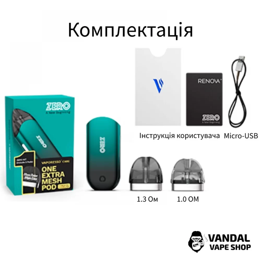 Vaporesso Renova ZERO Pod Kit 650 mAh 2534 купити за ціною 649.00 грн ...