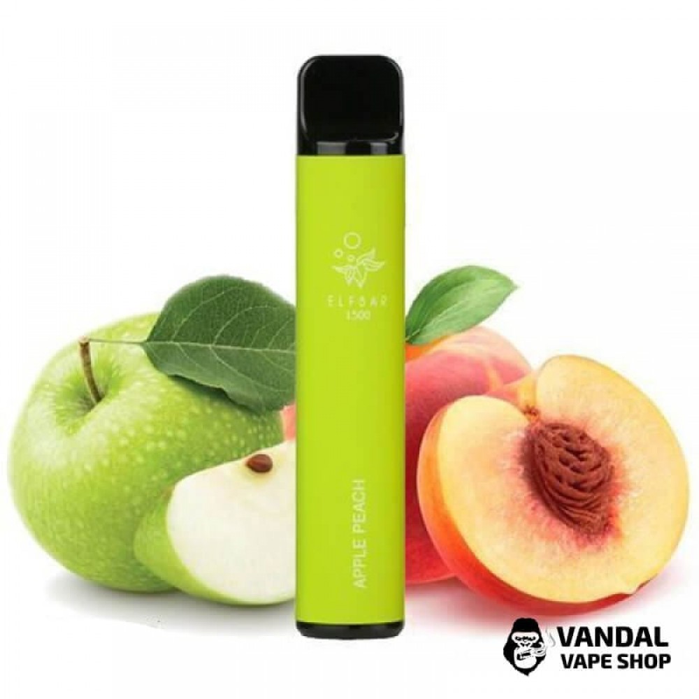 Elf Bar 1500 Disposable Device 850mah 50 мг Apple Peach 1552 купити