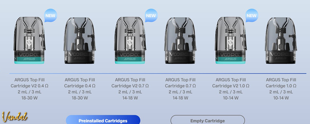 Картридж Voopoo Argus Top Fill V2 - 1.0 Ом 3 мл 22609 купити за ціною ...