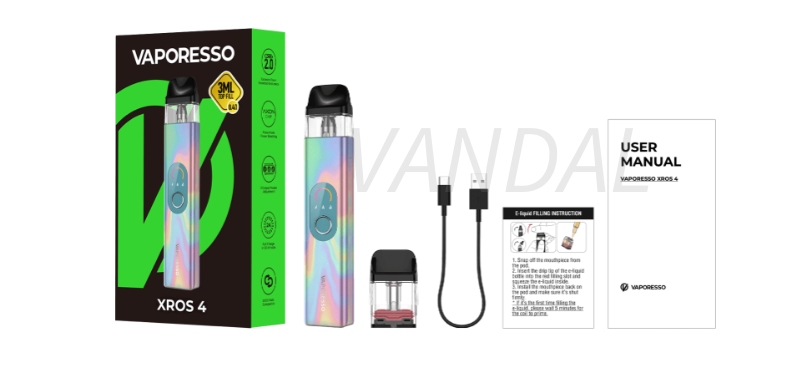 Vaporesso XROS 4 Pod Kit - Blue 15777 купити за ціною 1199.00 грн. в ...