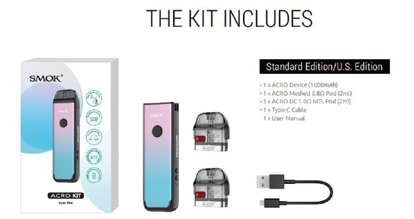 SMOK Acro Pod Kit Coffee (Original) 2210 купити за ціною 849.00 грн. в ...