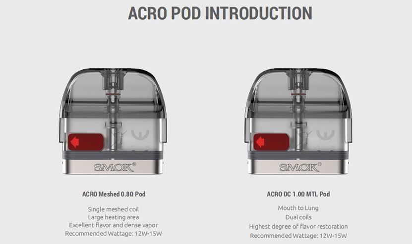 SMOK Acro Pod Kit Grey (Original) 2209 купити за ціною 849.00 грн. в ...