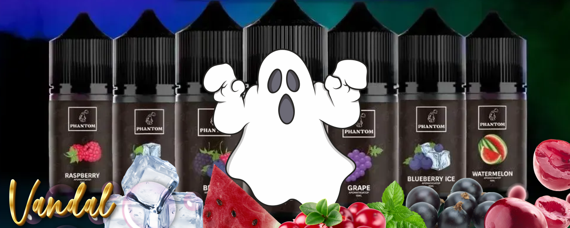 Набори для самозамісу Phantom 30 мл 50 мг - Blueberry Ice 30167 купити за ціною 349.00 грн. в ...